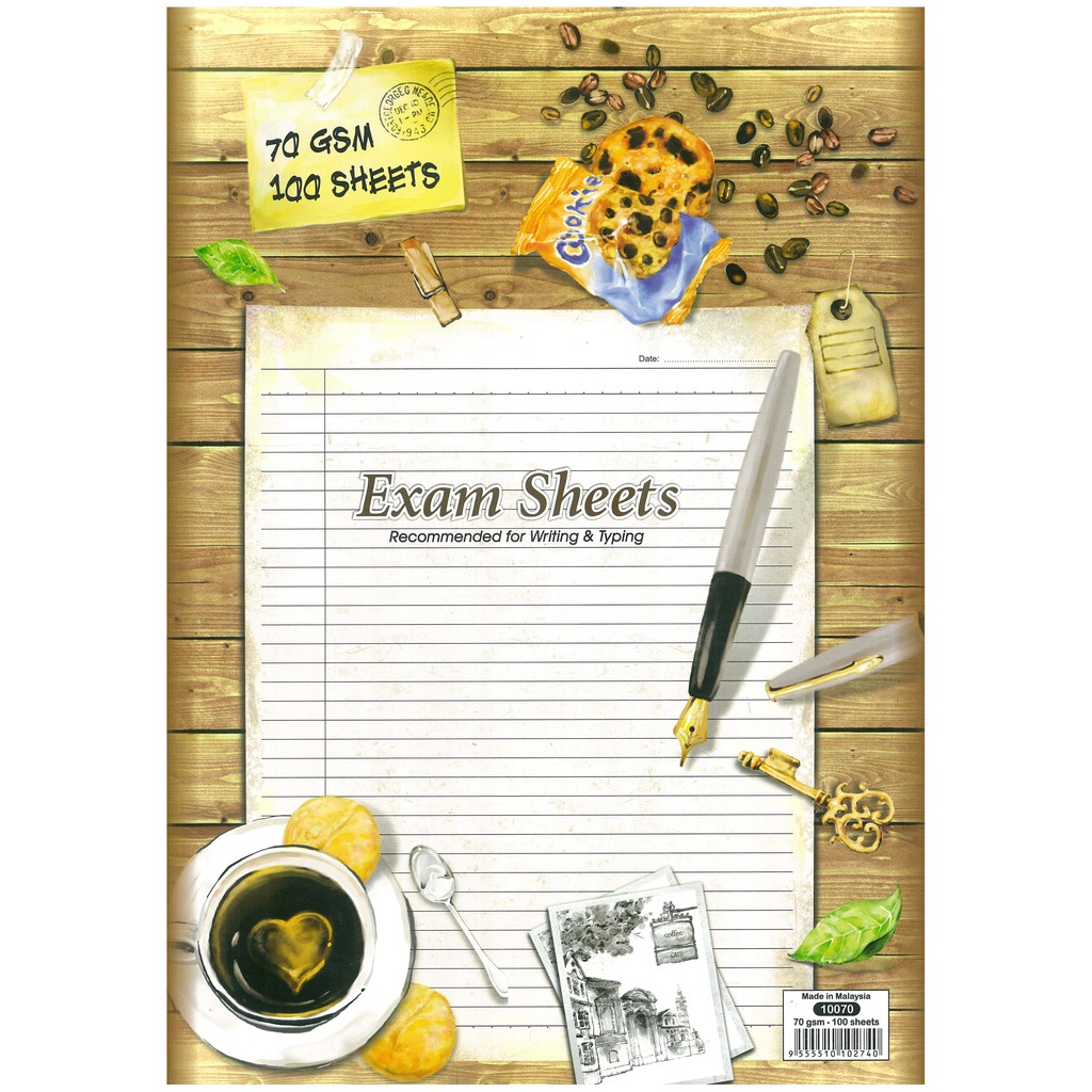 Exam Sheets 70GSM (100 SHEETS) (10070) | Shopee Malaysia