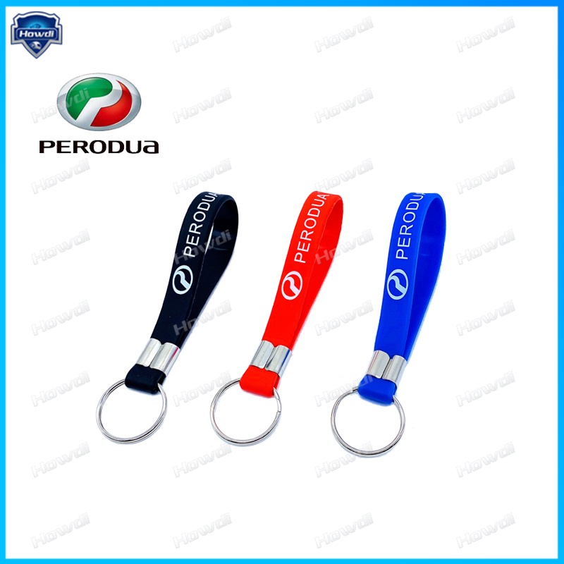 NEW Fashion Silicone Car Motor Keychain Ring Holder with Perodua logo ...