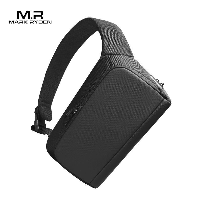 MARK RYDEN High Capacity Splash Proof Chest Bag with USB Charging Port ...