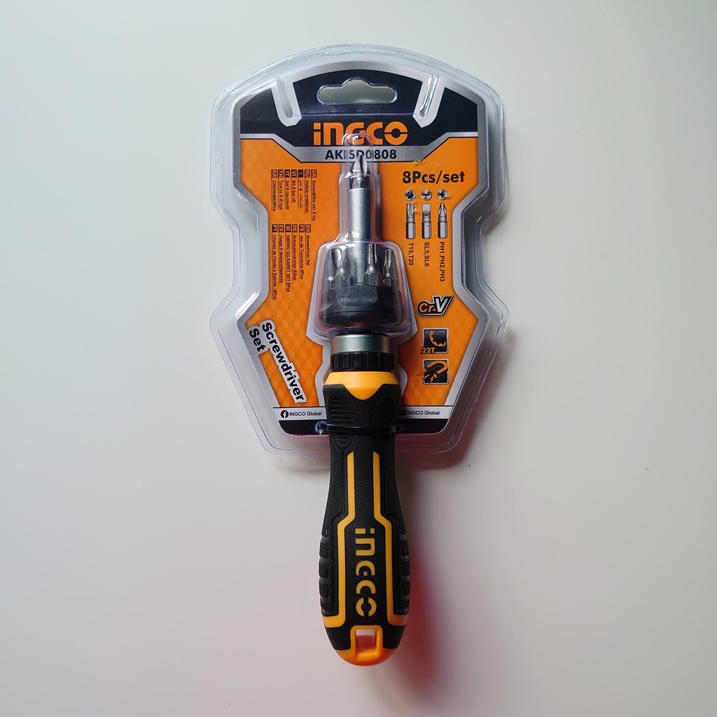 INGCO Screwdriver Set / Multipurpose Screwdriver and Bits / Heavy Duty ...