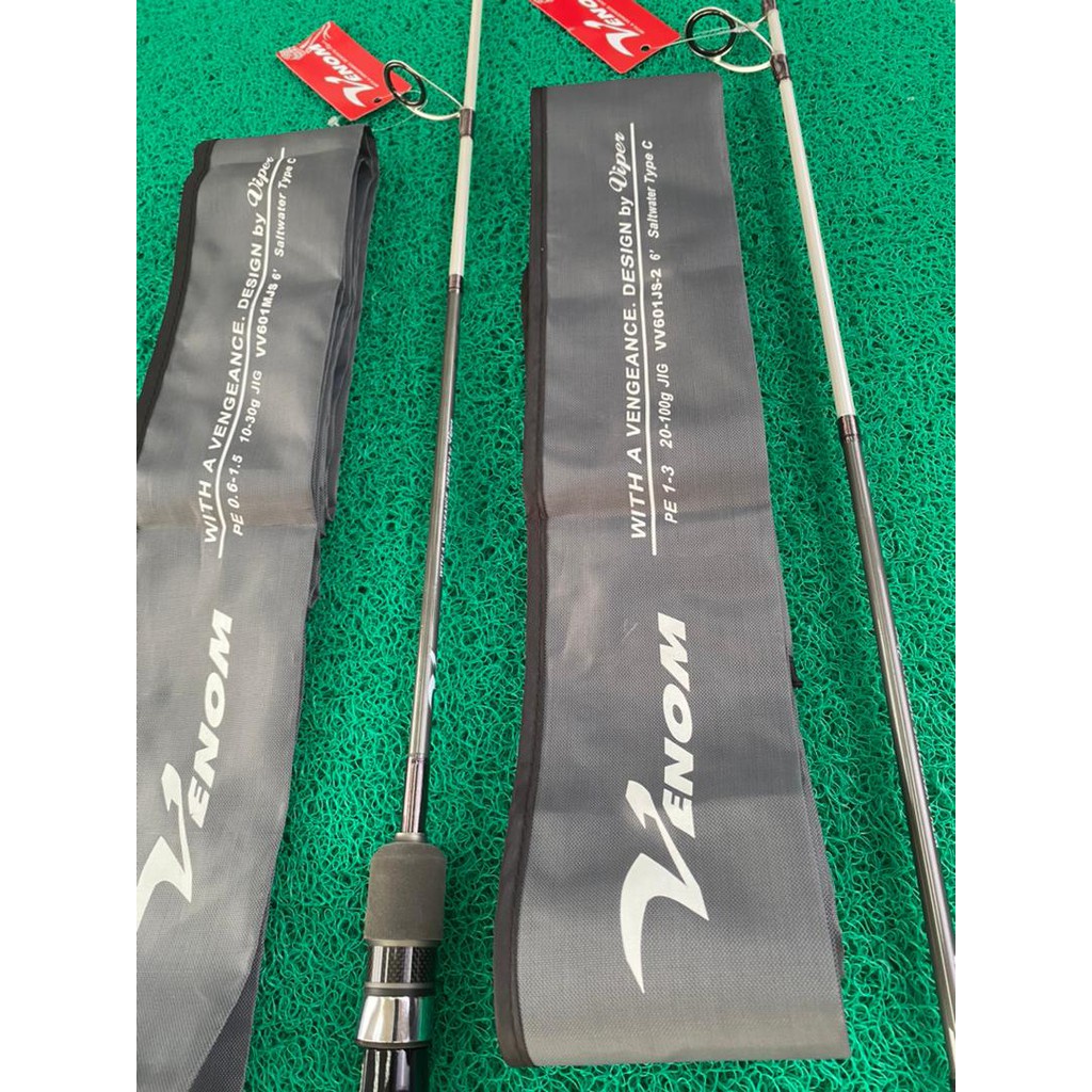 (JOM PANCING) Viper Venom SW Spinning Jigging Rod + PVC Price + Free ...