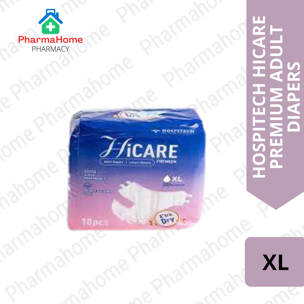 HICARE ADULT DIAPERS PREMIUM X'TRA DRY 10'S (M/L/XL SIZE) | Shopee Malaysia