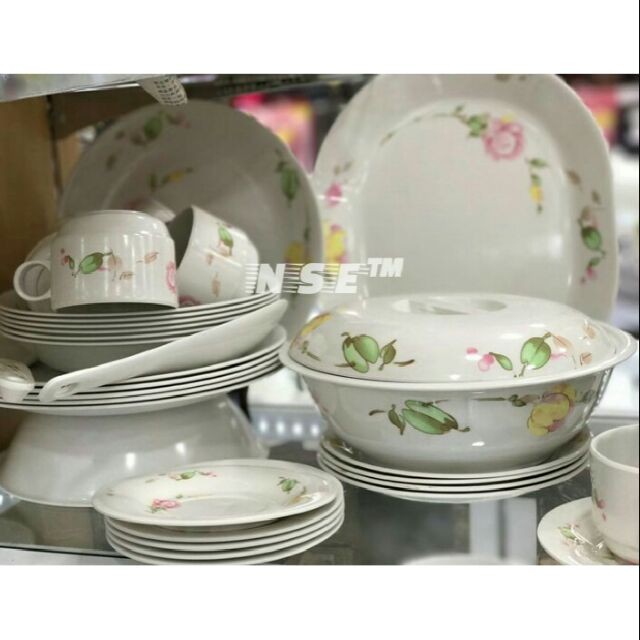 NEW! 42PCS COUNTRY ROSE MELAMINE DINNER SET ALA CORELLE /SET CAWAN ...