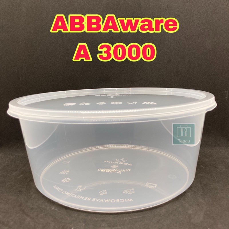 TAPAU - 3000 ABBAware Round Disposable Plastic Food Container ( 30pcs± ...