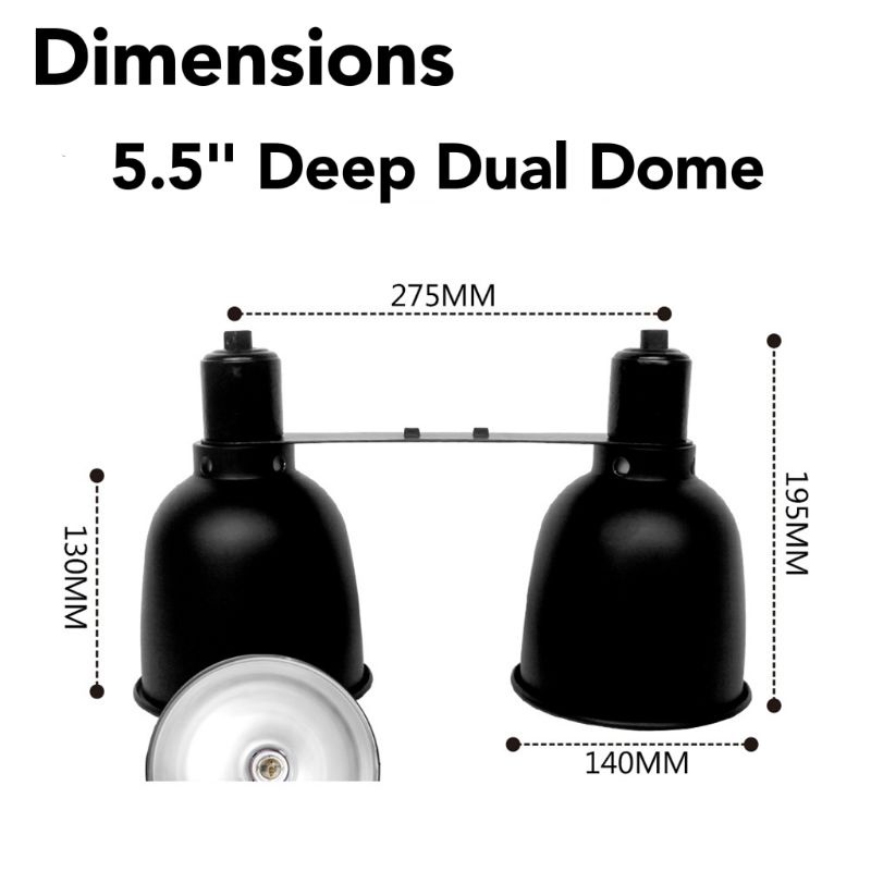 Reptile Dual Dome Light Fixture Nomoy Pet reptile combo light dome UVB ...