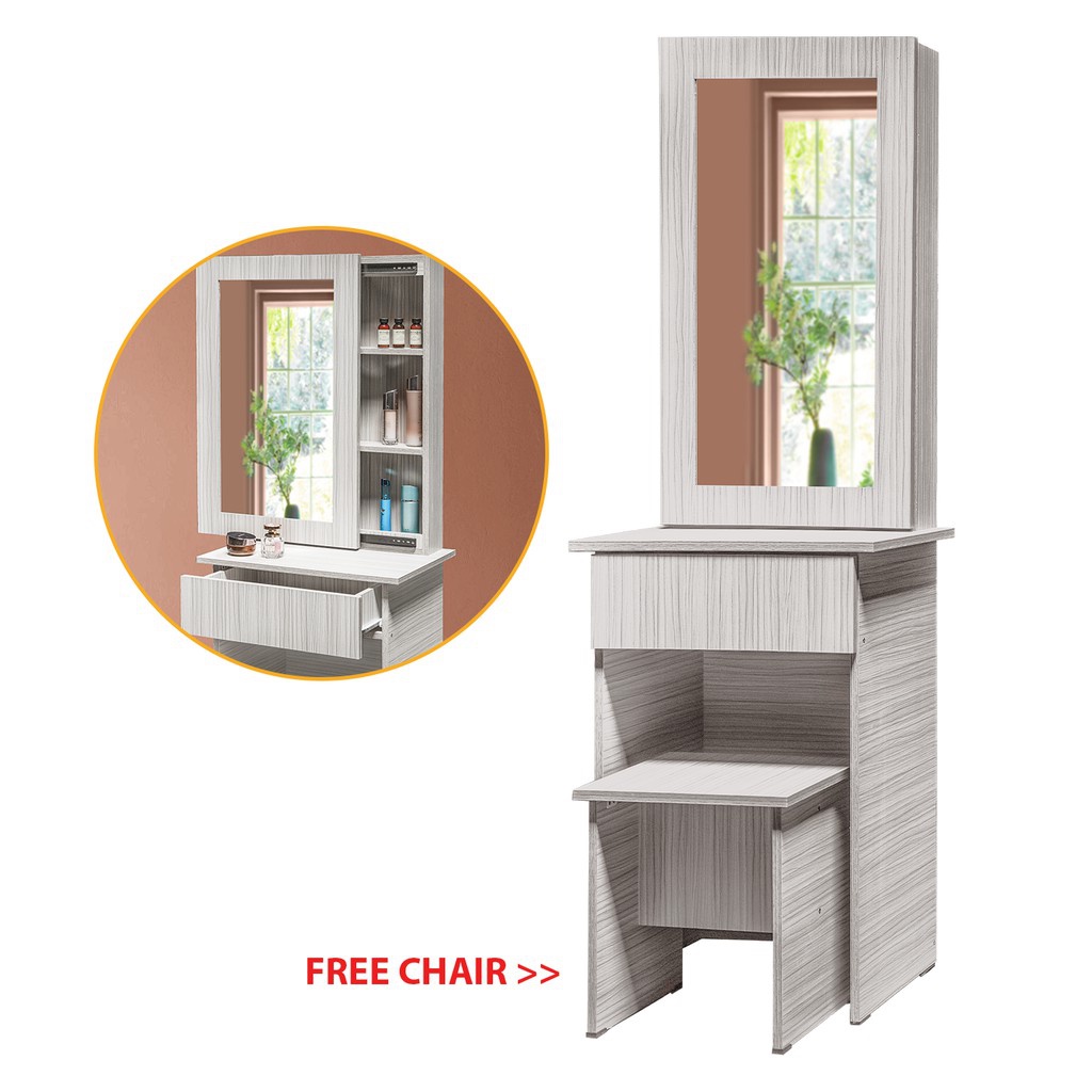 CLASSIC Meja Makeup Table Dressing Table With Mirror Vanity Table Meja ...