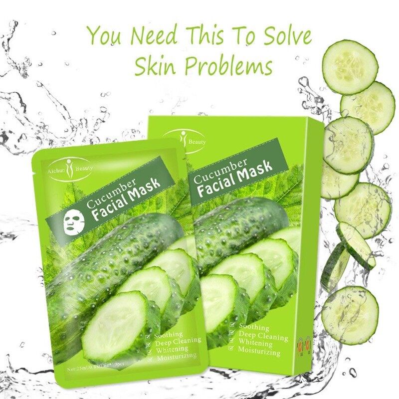 cucumbers face mask original inside 10 sheets one box | Shopee Malaysia
