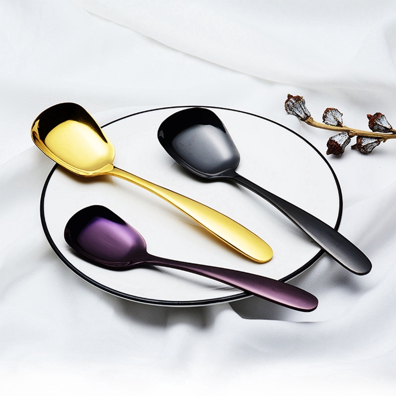 304 Stainless Steel Lunch Spoon Lovely Shovel Type Children Dessert ...