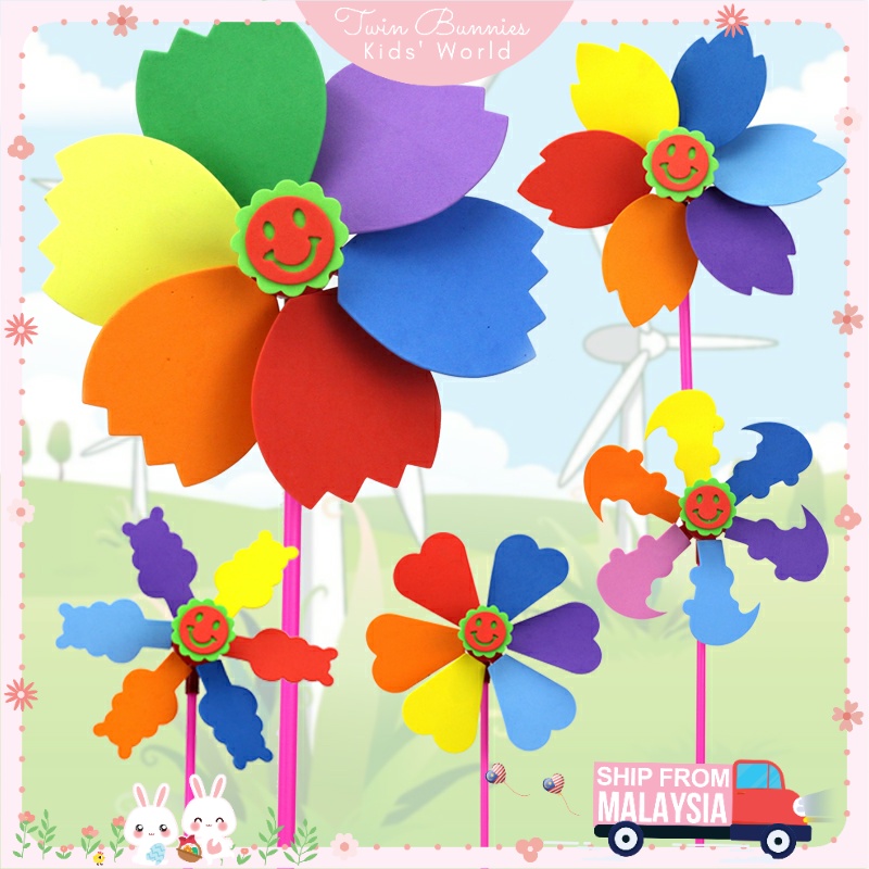 TB EVA Windmill Handcraft Art and Craft for kids Diy Kindergarten ...