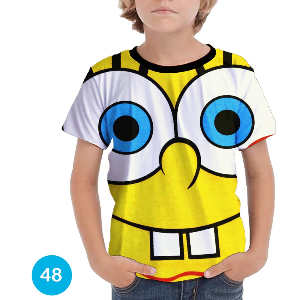 Spongebob SquarePants Shirt Kids Clothes Printing 48 | Shopee Malaysia