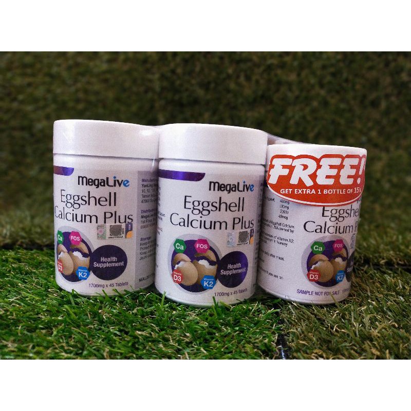 Megalive Eggshell Calcium Plus 2x45's free 15's | Shopee Malaysia
