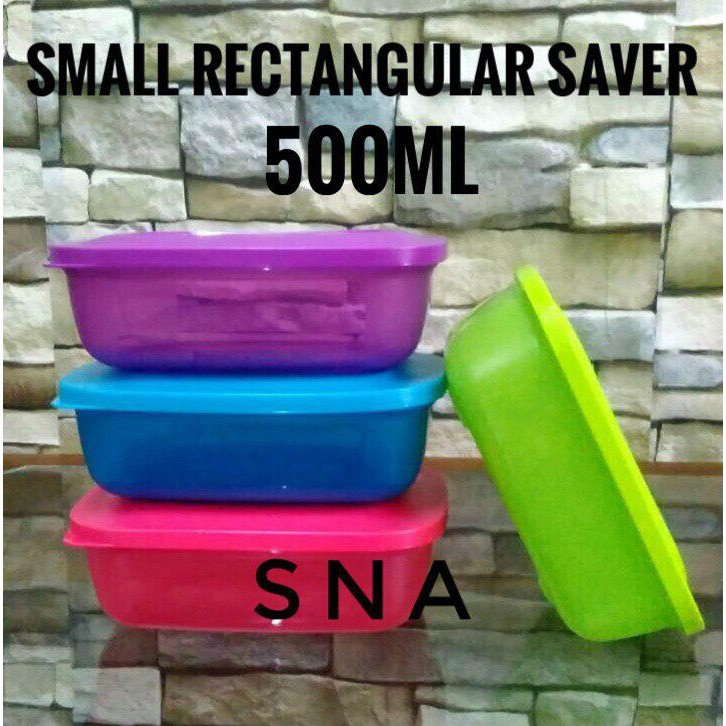 TUPPERWARE SMALL RECTANGULAR SAVER 500ml (SET/ LOOSE) | Shopee Malaysia