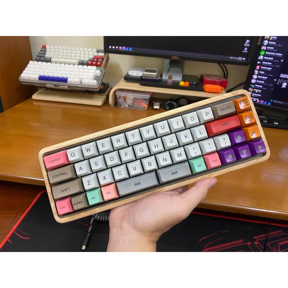 Wooden MECHANICAL KEYBOARD CASE TU40% - CASE WOOD MECHANICAL KEYBOARD ...