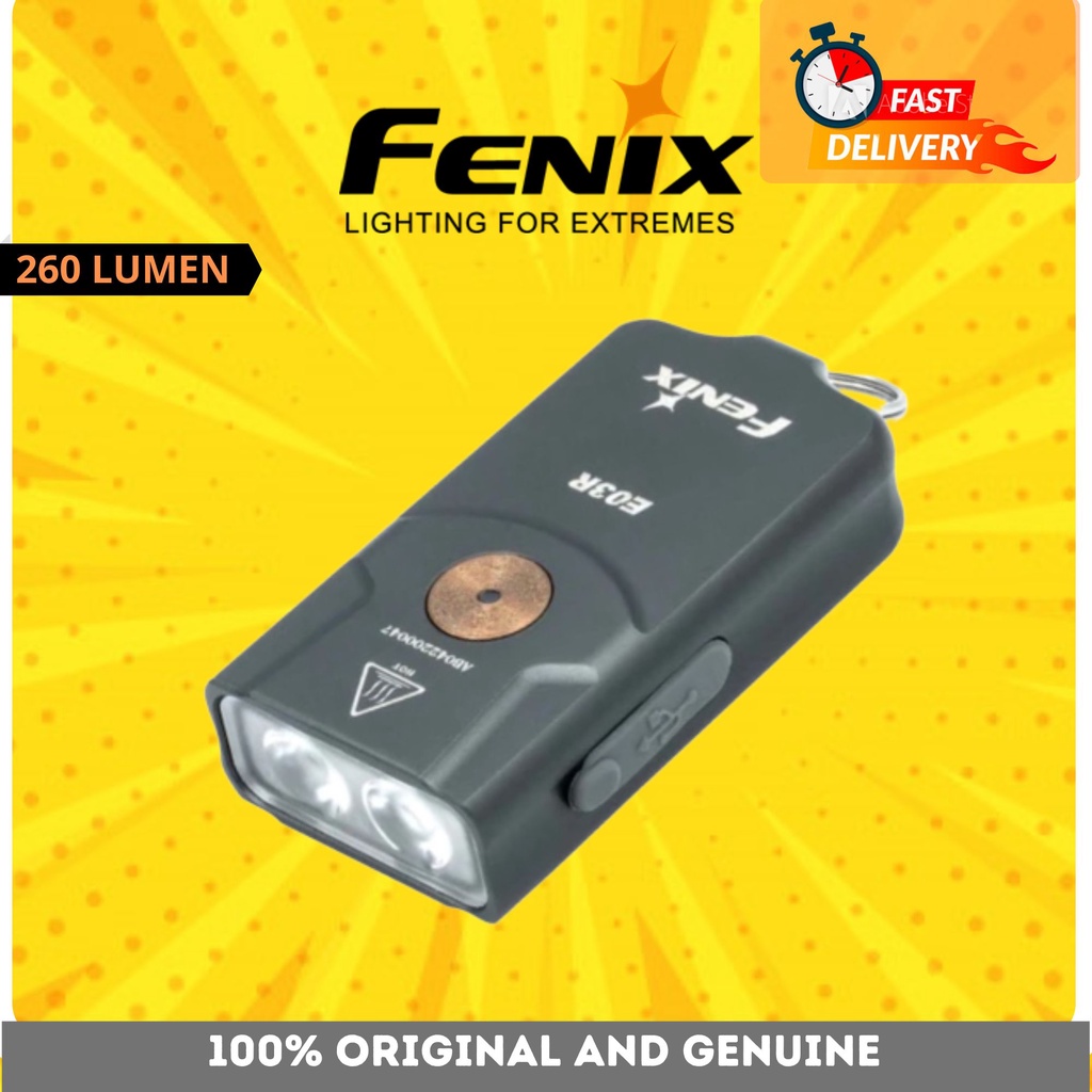 🔥100% ORIGINAL🔥 Fenix E03R Keychain Flashlight | Shopee Malaysia