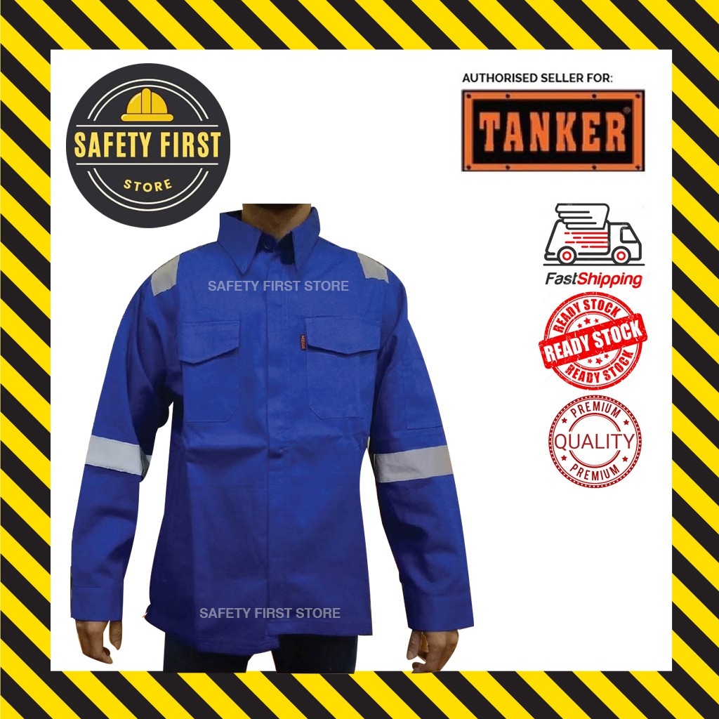 Tanker Safety Jacket (Blue/Green/Orange/Maroon/Dark Blue grey | Shopee ...