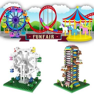 [Funfair] Ferris Wheels / Bungee Jump (Nanoblock Compatible) | Shopee ...