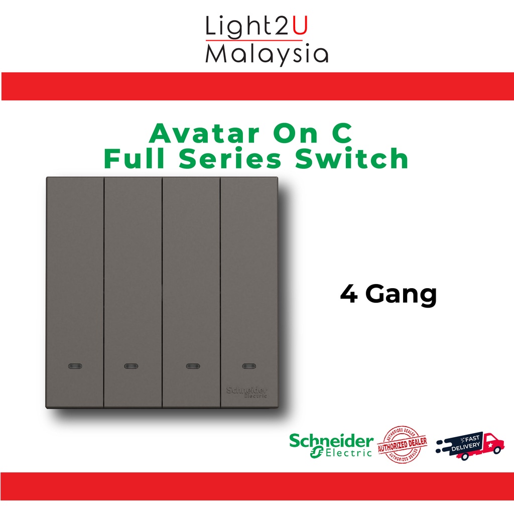 Schneider Avatar On C Full Series Switches Socket With Fluorescent ...