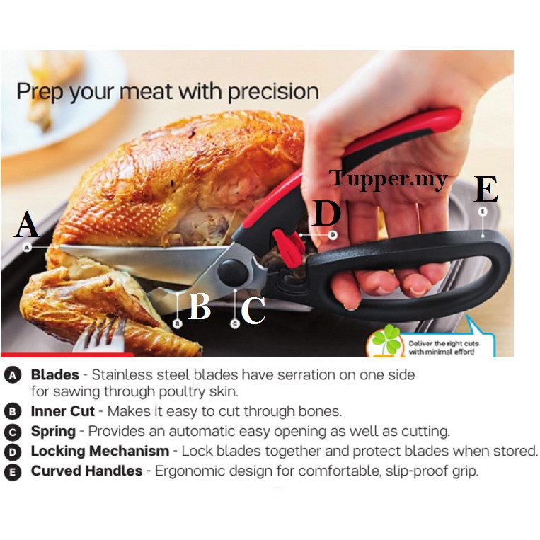 [Ready Stock]Tupperware U-Series Poultry Shears Kitchen Scissors Cut ...