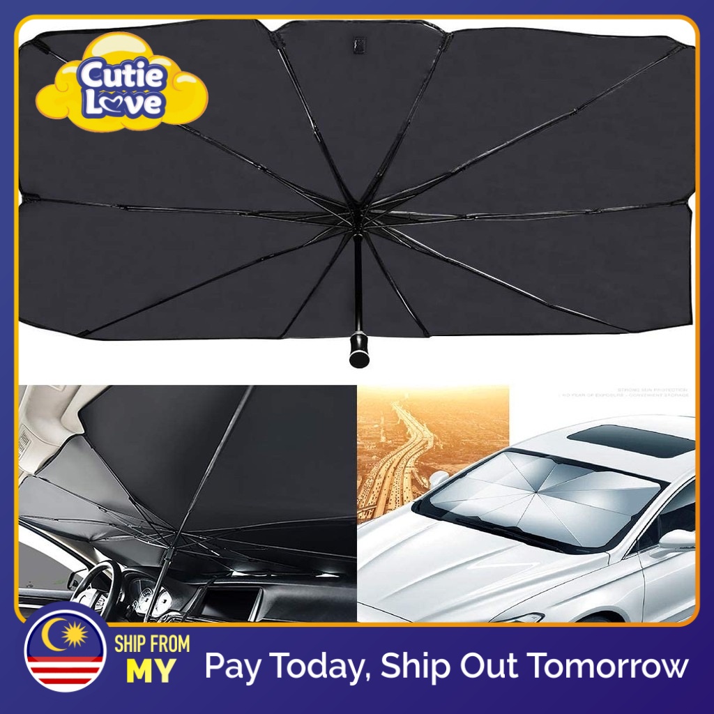[READY STOCK]Car Front Sunshade Umbrella/Cover Design UV protection ...