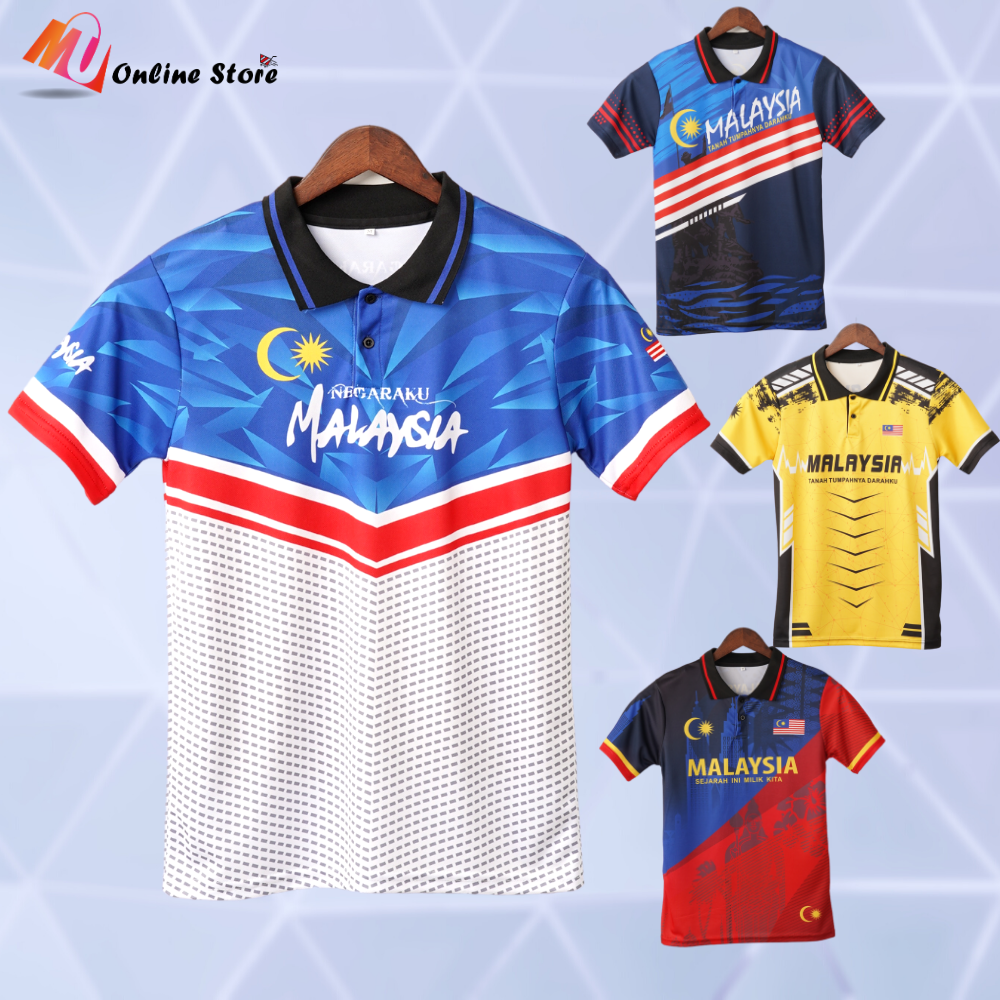 MU JERSEY BERKOLAR DEWASA / JERSI MALAYSIA LENGAN PENDEK / SHORT ...