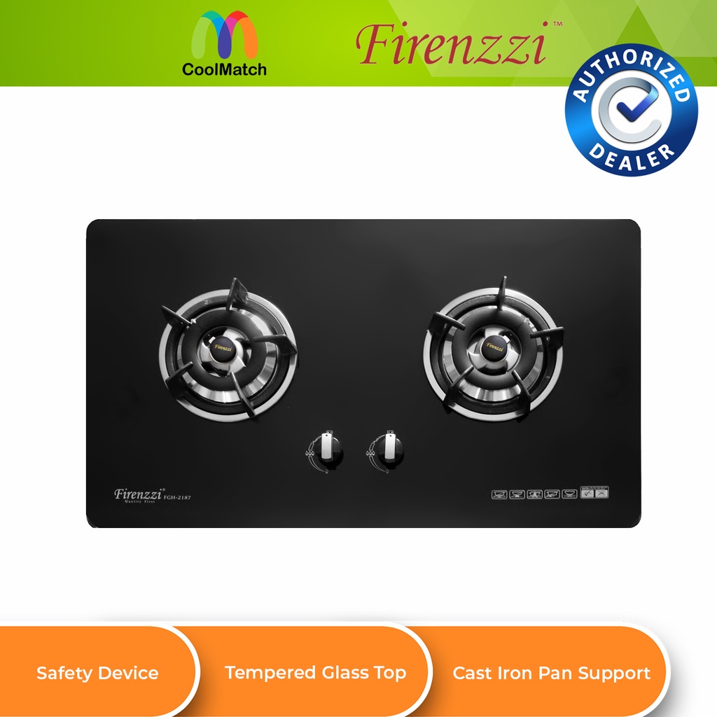 FIRENZZI 2 BURNER BUILT-IN GAS HOB WITH SAFETY DEVICE | Shopee Malaysia