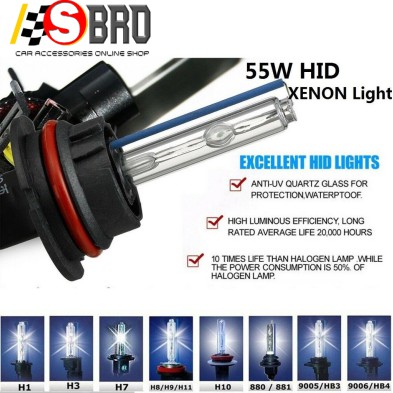35W HID Xenon Headlight Replacement Bulbs H1 H3 H4 H7 H11 9005 9006 880 881-2PCS | Shopee Malaysia