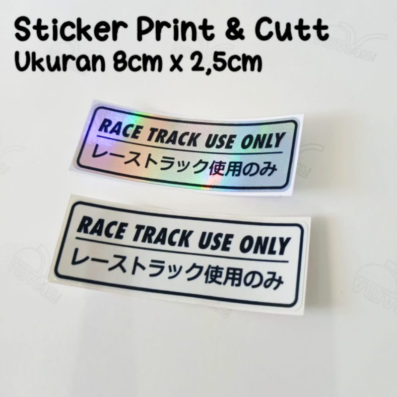 Sticker printing RACE TRACK USE ONLY | Shopee Malaysia