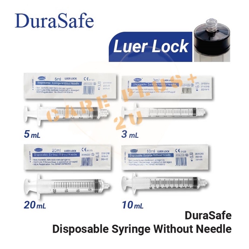 Durasafe (Luer Lock) Disposable Syringe [ 3ml / 5ml / 10ml / 20ml ...