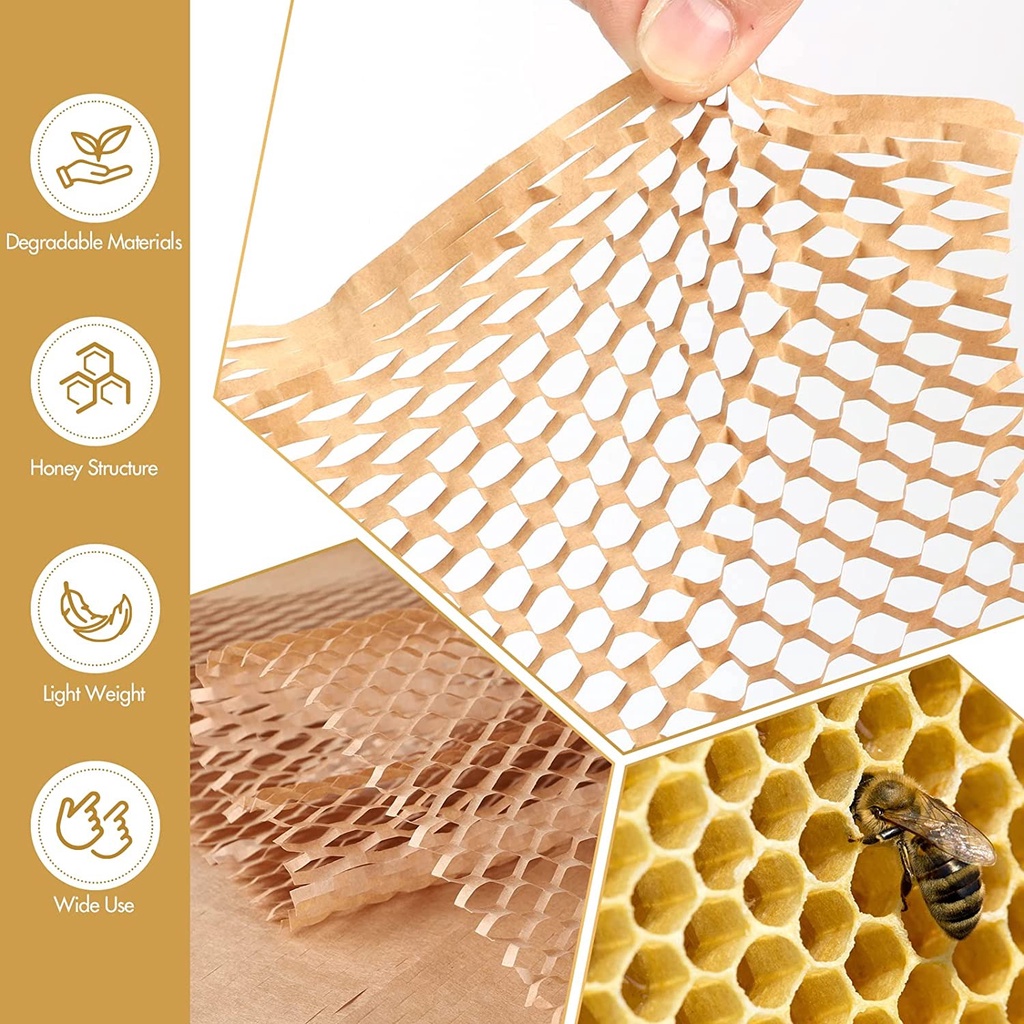 50m Honeycomb Paper Wrap Honeycomb Wrapper Kraft Paper Gift Box Wrapper ...