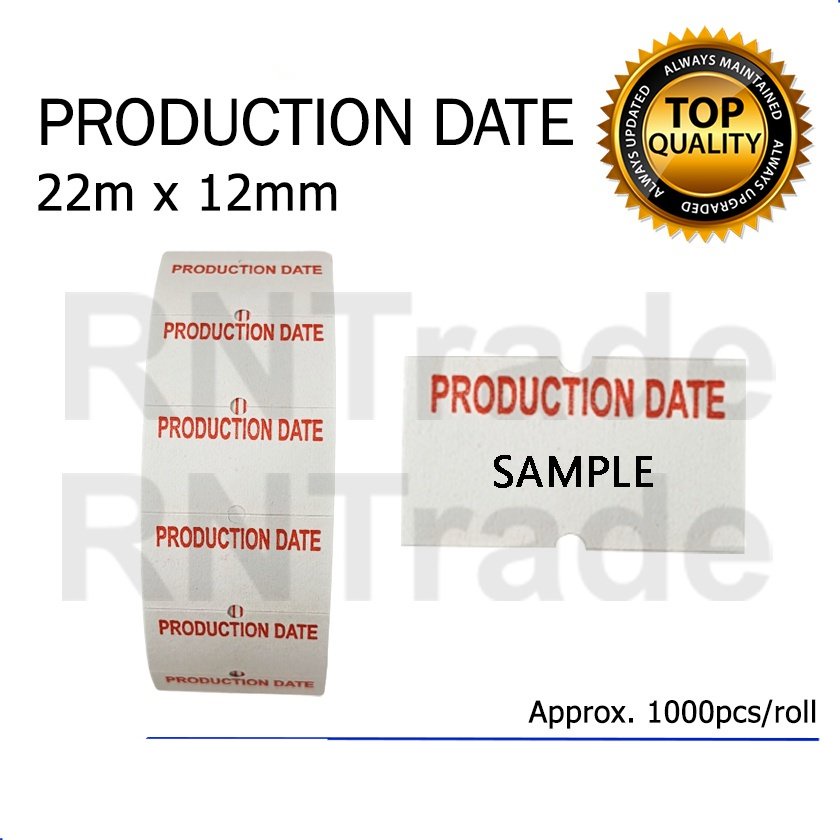 Production Date, Date Label Sticker Label Price Tag, 1 Roll (Approx ...