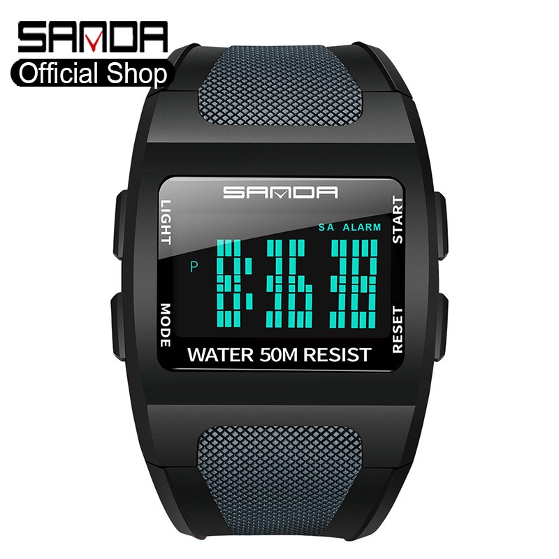 SANDA Men's Waterproof Luminous LED Digital Quartz Watch | Shopee Malaysia