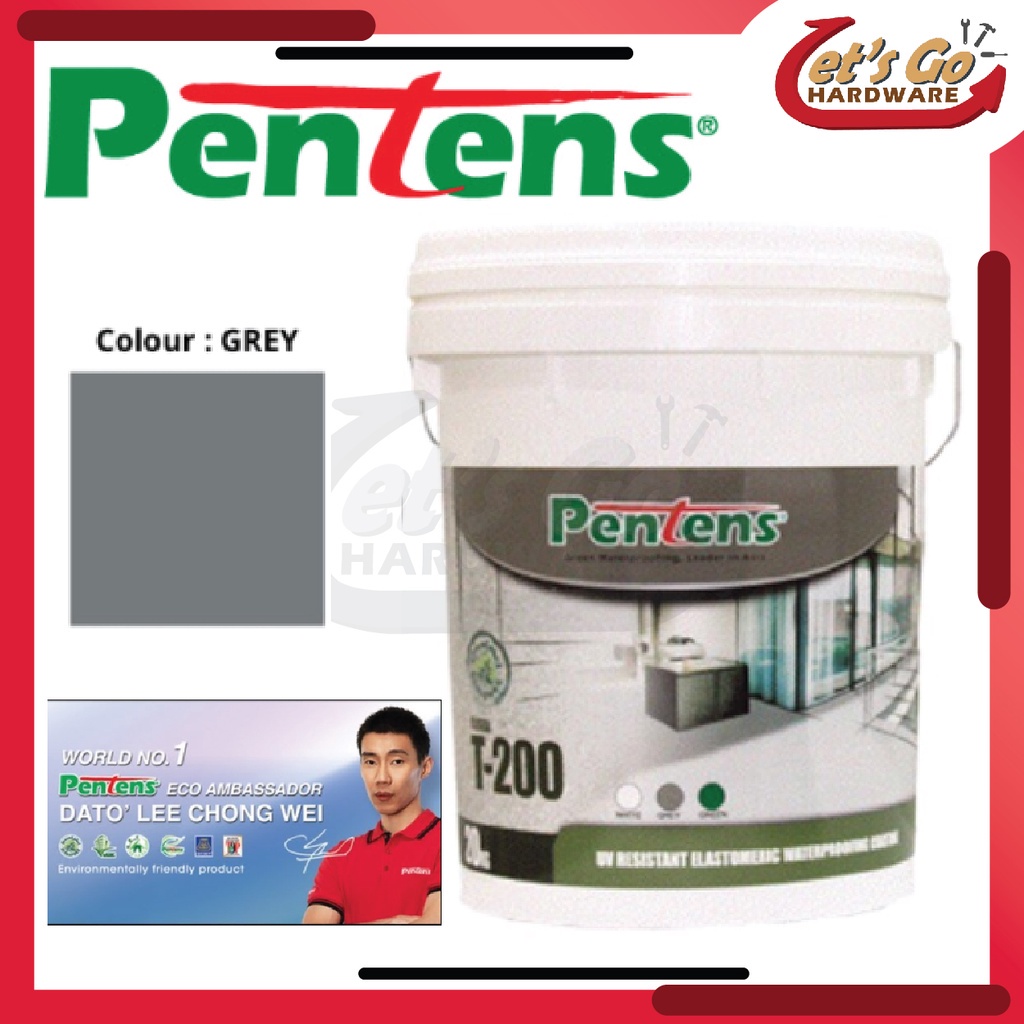Pentens Fleseal T-200 20KG UV Resistant Elastomeric Waterproofing Coating (Grey) | Shopee Malaysia