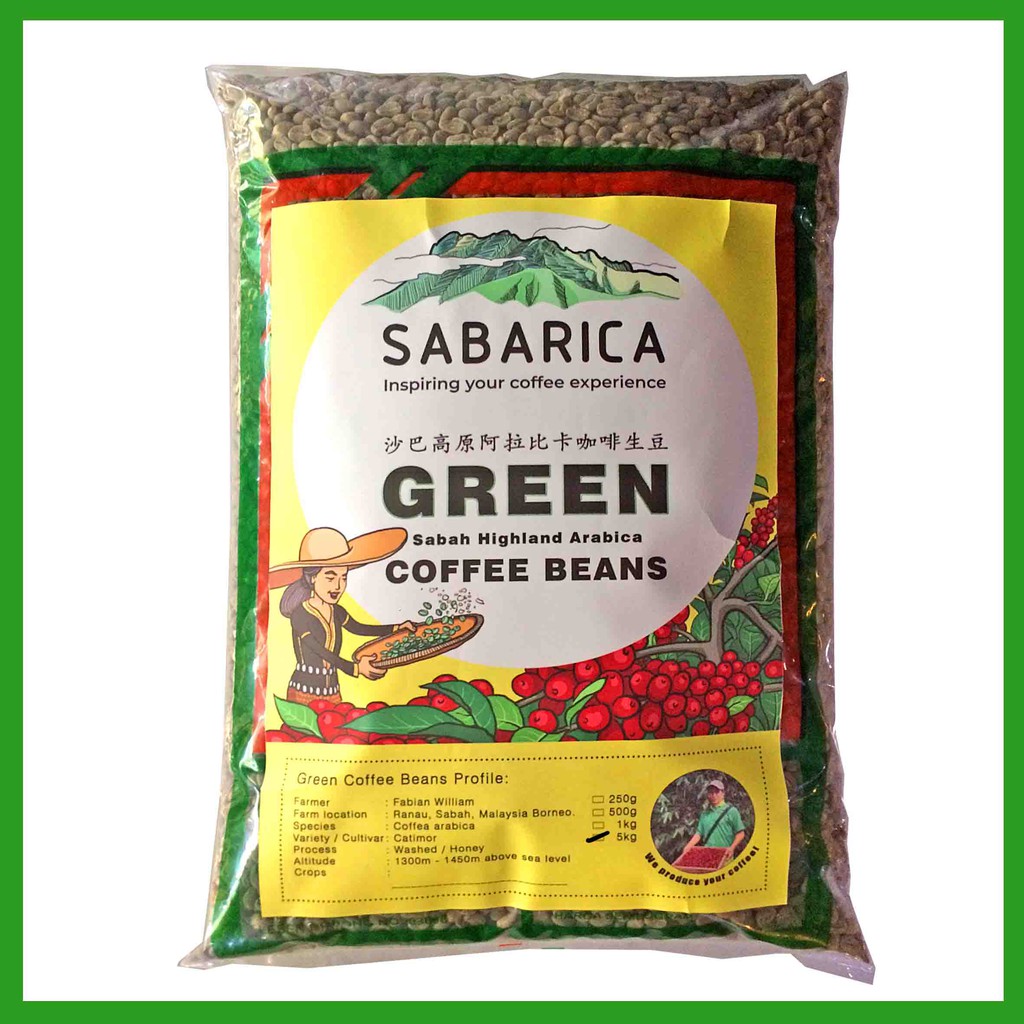 Sabarica Green Coffee Beans 5kg 🔥Sabah Specialty Arabica🔥 | Shopee Malaysia
