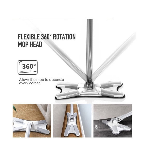 [Spot] Mop Self-squeezing X-shaped Mop with Rotating Plane Pulito Floor ...