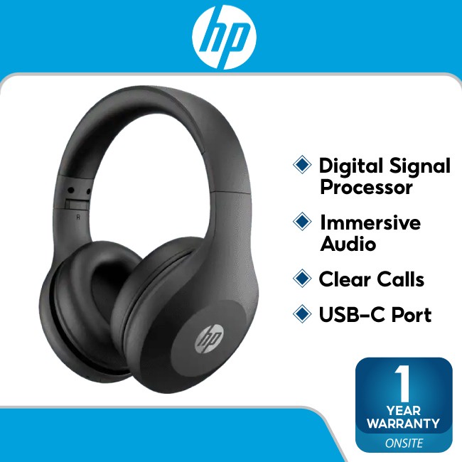 HP BT500 Bluetooth On-Ear Headset with Noise Reduction Microphone- USB ...