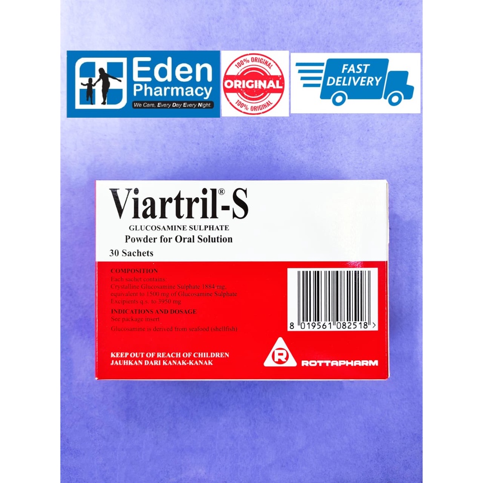 Viartril-S Glucosamine Sulphate Powder [ Viartril S ] ( 30's ) | Shopee ...