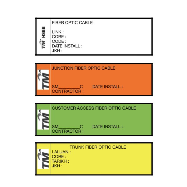 Reflective Cable Marker / Fiber optic reflective TM Tagging (25mm x ...