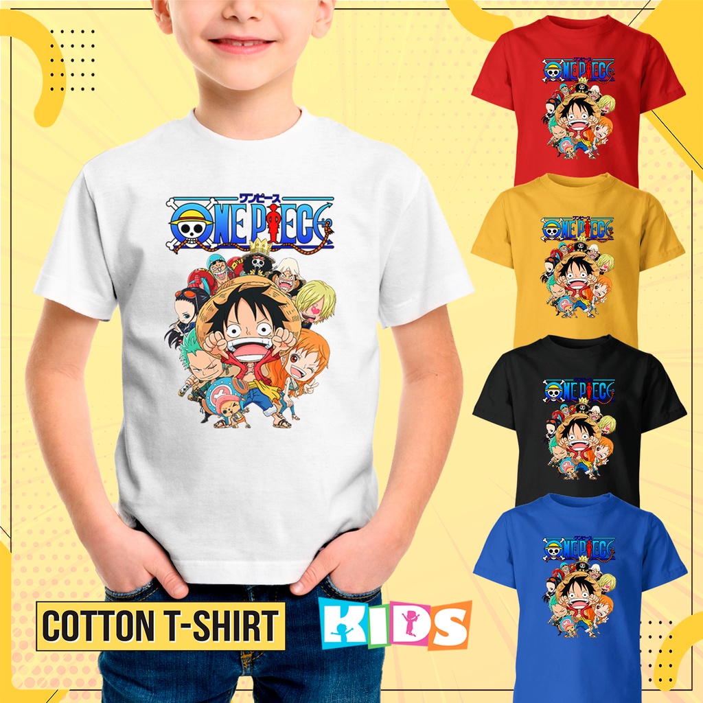 ONE PIECE LUFFY CHIBI BAJU BUDAK KECIL KIDS TSHIRT BAJU 100% COTTON ...