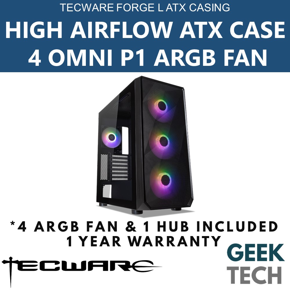 TECWARE Forge L ARGB Tempered Glass ATX Casing | Shopee Malaysia