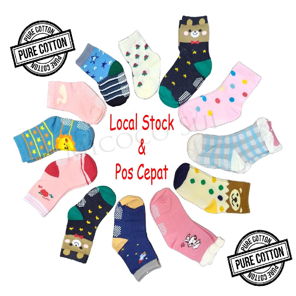 Stoking Baby Stokin Kanak-Kanak Cotton Baby Socks Sarung Kaki Comel ...