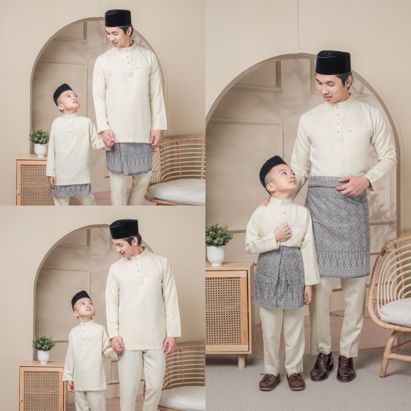 BAJU MELAYU SEDONDON |SET AYAH DAN ANAK| BAJU MELAYU SLIM FIT | BAJU ...