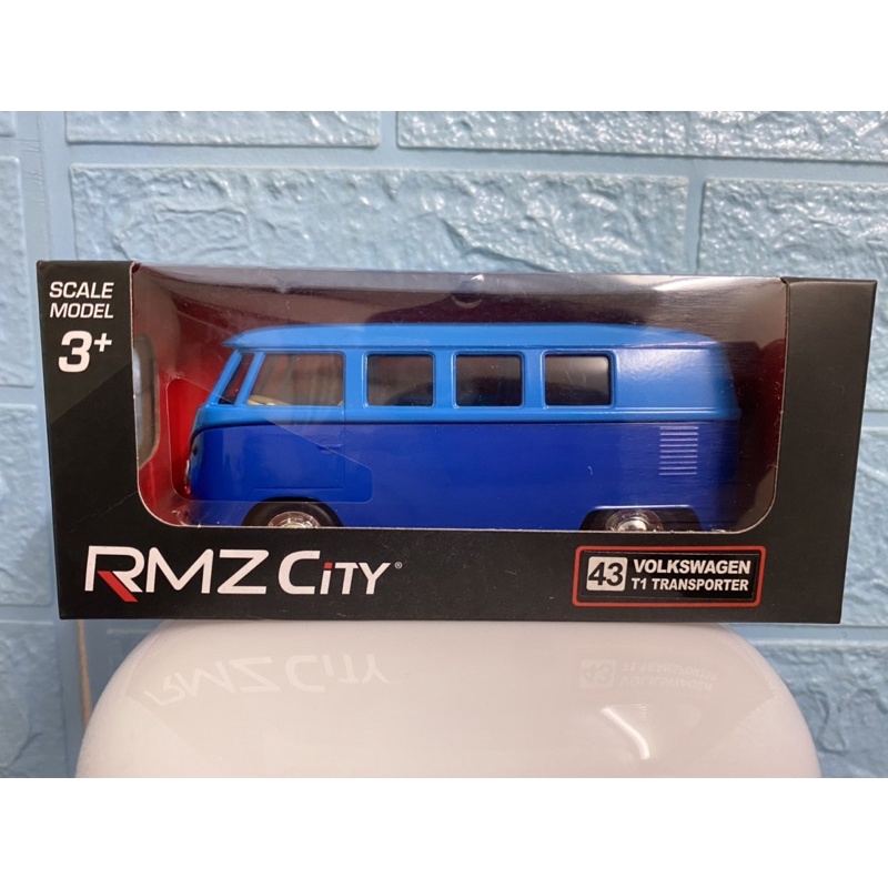 RMZ City VOLKSWAGEN T1 TRANSPORTER Blue Van Bus Delivery Pickup Truck ...