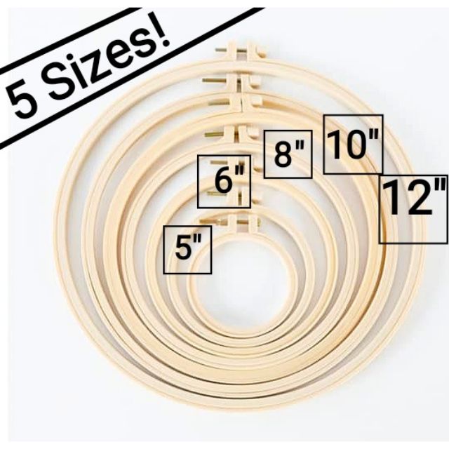 Ram Kayu Pemidang Pembidang Bamboo Embroidery Hoop Bingkai Kayu ...