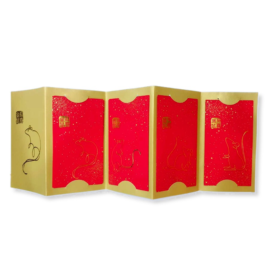 AEON CREDIT Limited Edition 2020 Ang Pow Red Packet (Folder + 8pcs/set ...