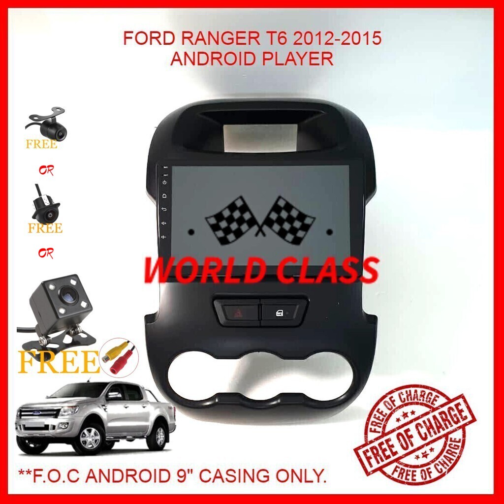 FORD RANGER T6 2012-2015 (HIGH SPEC) 9" ANDROID PLAYER 2.5D FULL HD IPS ...