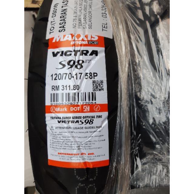 🔥 MAXXIS TYRE VICTRA S98 120/70-17 58P🔥 | Shopee Malaysia
