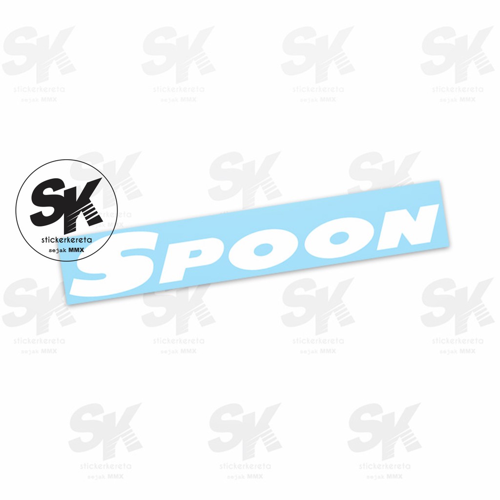 Spoon Team Logo Cutting Vinyl Sticker Tampal Cermin Belakang | Shopee ...