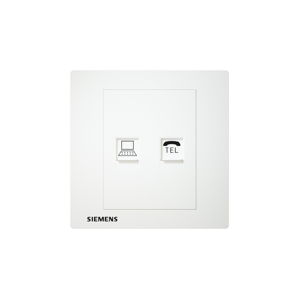 Siemens DELTA Relfa 2 Gang RJ11+RJ45 Cat6 Socket, White | Shopee Malaysia