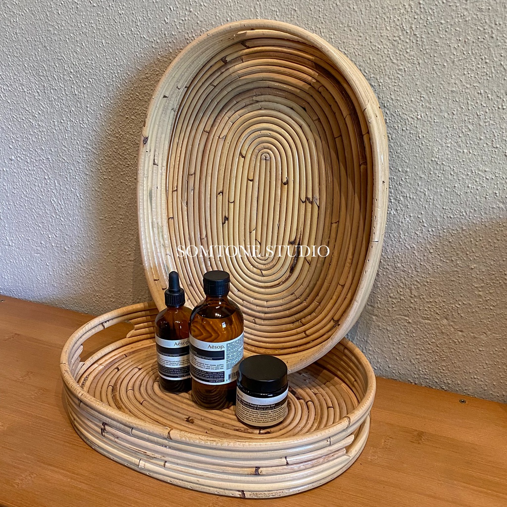 Somtone Rattan Tray Oval Quality Hotel Resort Home Deco Fruit Meal ...