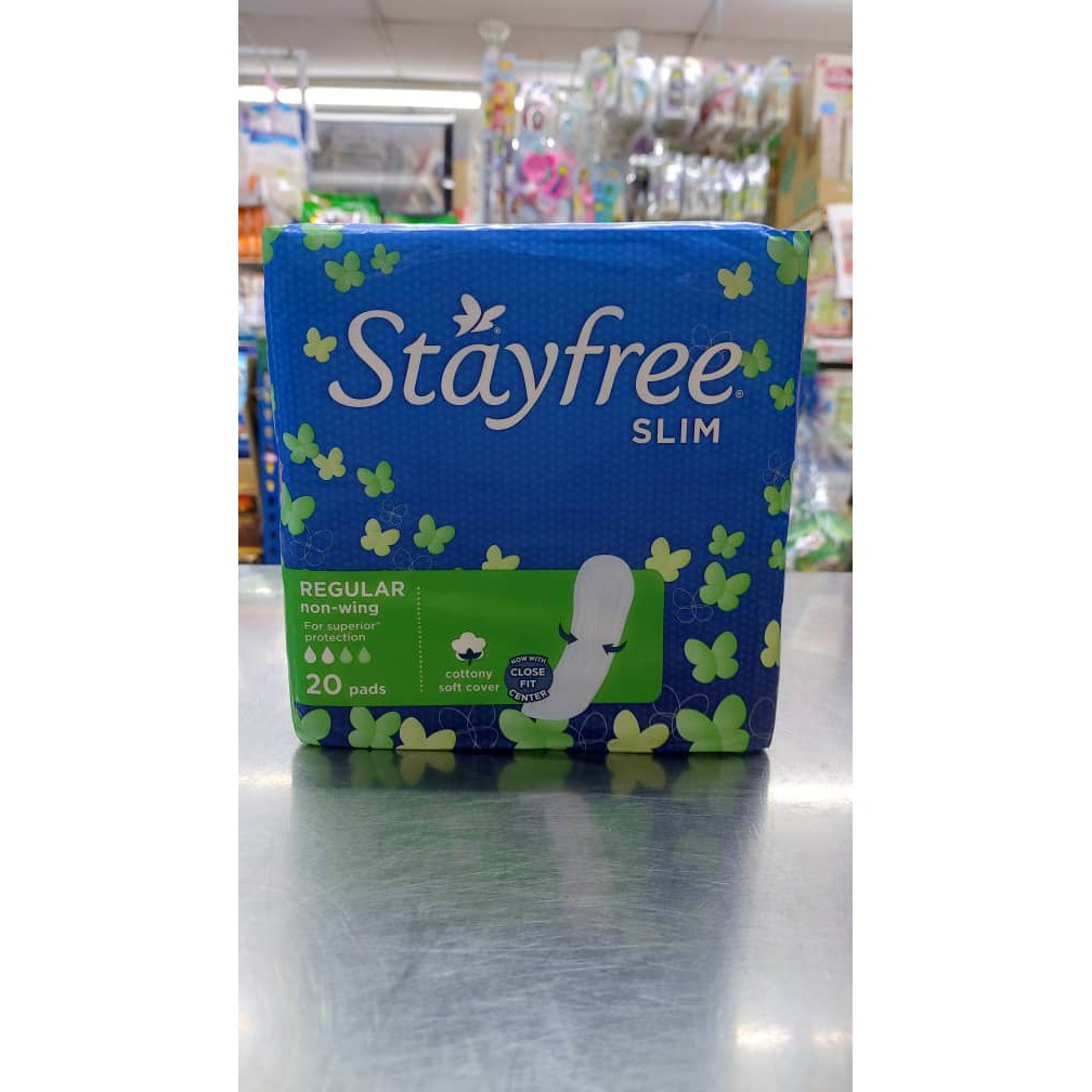 Stayfree Slim Regular 23cm (With Wings/Non-Wings)(20 Pads) | Shopee ...
